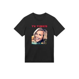 F4NT4STIC T-Shirt 'TV Times Honor Blackman 1964 Cover' Herren Gr&ouml;&szlig;e XL elfenbein / petrol / rot / schwarz