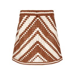 Apricot Chevron Crochet Mini Skirt ' ' Damen Gr&ouml;&szlig;e 38 stone