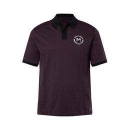 Men Plus Shirt Herren Gr&ouml;&szlig;e XXL aubergine / schwarz / wei&szlig;