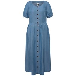 Ulla Popken Kleid Damen Gr&ouml;&szlig;e 52 blue denim Winterkleid