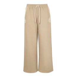 Apricot Floral Embroidered Wide Leg Joggers ' ' Damen Gr&ouml;&szlig;e 36 creme