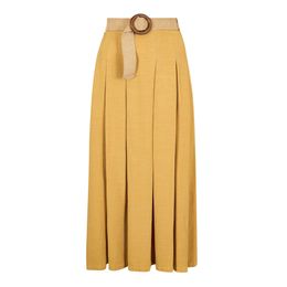 Apricot Boho Belted Midi Skirt ' ' Damen Gr&ouml;&szlig;e 34 senf