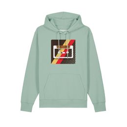 Watapparel Sweatshirt 'Kassette' Herren Gr&ouml;&szlig;e M braun / gelb / mint / blutrot / wei&szlig;