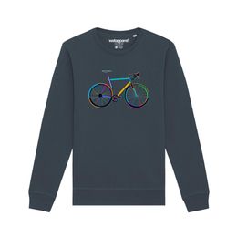 Watapparel Sweatshirt ' Fahrrad by night ' Herren Gr&ouml;&szlig;e XL anthrazit / mischfarben