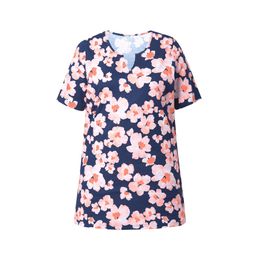 Ulla Popken Shirt Damen Gr&ouml;&szlig;e XXXL/4XL marine / orange / rosa