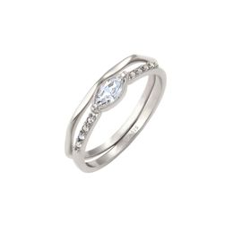 Elli Ring Damen Gr&ouml;&szlig;e 52 silber / transparent
