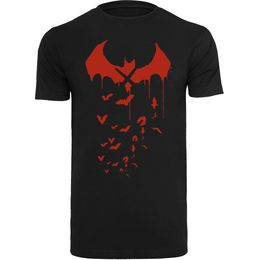 F4NT4STIC T-Shirt 'DC Comics Batman Arkham Knight Bats X Drip' Herren Gr&ouml;&szlig;e S rot / schwarz