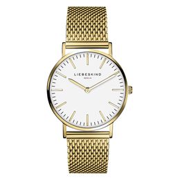 Liebeskind Berlin Uhr 'New Case' Damen Gr&ouml;&szlig;e One Size gold / wei&szlig;