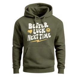 Neverless Sweatshirt 'better luck next time' Herren Gr&ouml;&szlig;e XXL gr&uuml;n