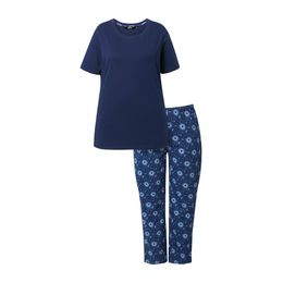 Ulla Popken Pyjama Damen Gr&ouml;&szlig;e XXL/XXXL nachtblau Winterkleid