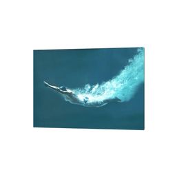 Liv Corday Bild 'Professional Swimmer' Herren Gr&ouml;&szlig;e 60x80 hellblau / petrol / mischfarben