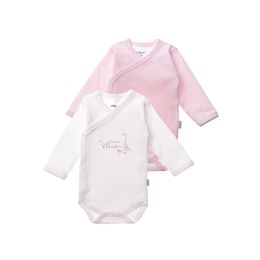 Liliput Wickelbody 'Geliebtes Wunder' Gr&ouml;&szlig;e 50/56 grau / rosa / pastellpink / wei&szlig;