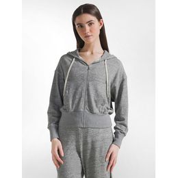 Deha Sweatjacke Damen Gr&ouml;&szlig;e L graumeliert