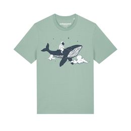 Watapparel Shirt 'Spacewhale' Herren Gr&ouml;&szlig;e XXXL t&uuml;rkis / dunkelblau / schwarz / wei&szlig;