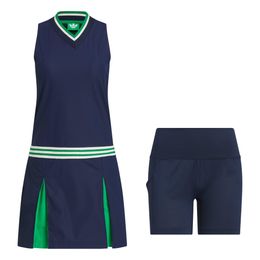 adidas Performance Set: Sportkleid mit Sportshorts 'Originals' Damen Gr&ouml;&szlig;e XS/S dunkelblau / gr&uuml;n / wei&szlig;