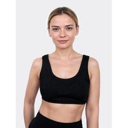 MyLily Bikinitop 'Bustier Bikini Oberteil | Crinkle' Damen Gr&ouml;&szlig;e 110 schwarz