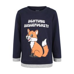 Kidsworld Shirt Jungen Gr&ouml;&szlig;e 140/146 dunkelblau / grau / orange / wei&szlig;