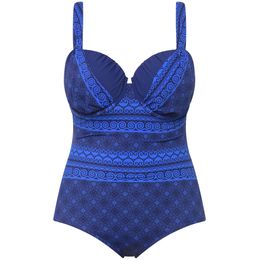Ulla Popken Badeanzug Damen Gr&ouml;&szlig;e 10XL blau / enzian / taubenblau