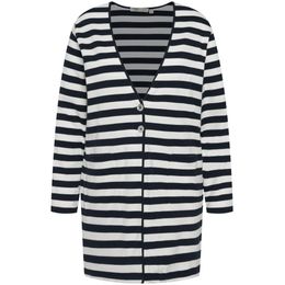 Ulla Popken Strickjacke Damen Gr&ouml;&szlig;e M/L marine / wei&szlig;