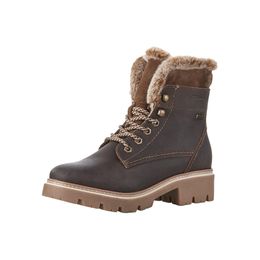 Tamaris Schn&uuml;rstiefelette Damen Gr&ouml;&szlig;e 40 beigemeliert / mokka Winterschuhe
