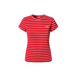 Pepe Jeans T-Shirt 'Meribel' Damen Gr&ouml;&szlig;e L rot / wei&szlig;