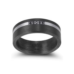 Kingka Ring Herren Gr&ouml;&szlig;e 60 schwarz / silber