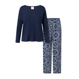Momenti Per Me Pyjama 'Moon Vibes' Damen Gr&ouml;&szlig;e S navy Winterkleid