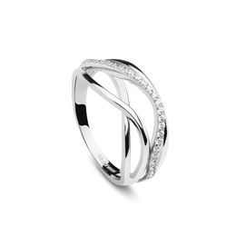 Nana Kay Ring 'Swinging Silver' Damen Gr&ouml;&szlig;e 50 silber / wei&szlig;