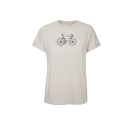 Greenbomb T-Shirt 'Bike Norway' Damen Gr&ouml;&szlig;e XXXL beige / taubenblau / rot