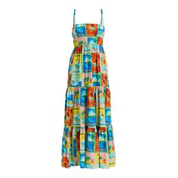 Roxy Kleid 'Atlas Sunshine Coastline' Damen Gr&ouml;&szlig;e 36 blau / hellblau / gelb / hummer Winterkleid