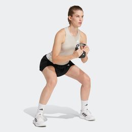 adidas Performance Sporttop 'Train Essentials' Damen Gr&ouml;&szlig;e XS/S greige / wei&szlig;