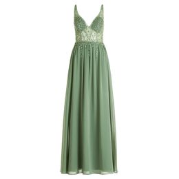 Vera Mont Abendkleid mit Stickerei Damen Gr&ouml;&szlig;e 40 gr&uuml;n Winterkleid