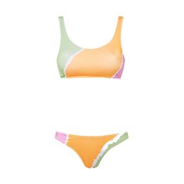 Rivus Bikini Damen Gr&ouml;&szlig;e M curry / hellgr&uuml;n / hellpink / wei&szlig;