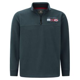 Jan Vanderstorm Fleece-Sweatshirt 'Sietse' Herren Gr&ouml;&szlig;e 4XL petrol