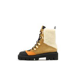 Kazar Stiefelette Damen Gr&ouml;&szlig;e 40 beige / gold / orange / schwarz Winterschuhe