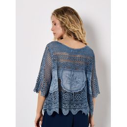 Apricot Bluse Damen Gr&ouml;&szlig;e S/M taubenblau