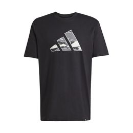 adidas Sportswear Sportshirt Herren Gr&ouml;&szlig;e S graumeliert / schwarz