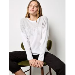 Apricot Pullover Damen Gr&ouml;&szlig;e XS hellgrau / offwhite