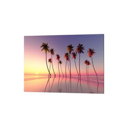 Liv Corday Bild 'Coconut Palms' Herren Gr&ouml;&szlig;e 40x50 gelb / basaltgrau / dunkelgr&uuml;n / lila / pink