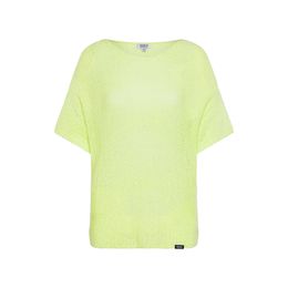 SOCCX Kurzarm-Pullover aus Effektgarn Damen Gr&ouml;&szlig;e L limone