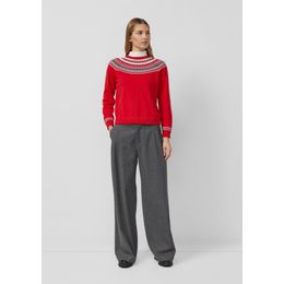 s.Oliver Pullover Damen Gr&ouml;&szlig;e M rot / weinrot / schwarz / wei&szlig;