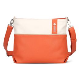 Zwei Umh&auml;ngetasche 'Jana' Damen Gr&ouml;&szlig;e One Size hellbeige / orange