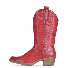 Smile Favorites Cowboystiefel Damen Gr&ouml;&szlig;e 36 rot Winterschuhe
