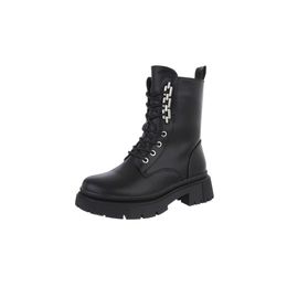 Ital-Design Schn&uuml;rstiefelette Damen Gr&ouml;&szlig;e 40 schwarz Winterschuhe