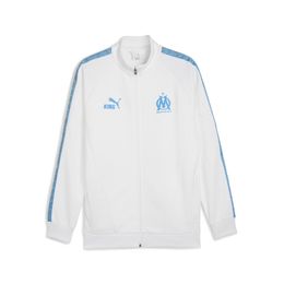 Puma Sportsweatjacke 'Olympique de Marseille King Anthem' Herren Gr&ouml;&szlig;e XXS blau / dunkelgrau / wei&szlig;