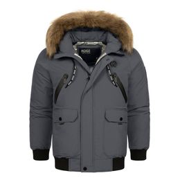 INDICODE Jeans Winterjacke ' Zakai ' Herren Gr&ouml;&szlig;e L beige / grau / schwarz