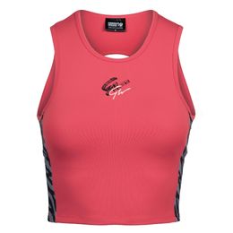 Gorilla Wear Top 'Zion' Damen Gr&ouml;&szlig;e L grau / rosa / melone
