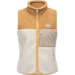 Ragwear Weste 'Junni Bonded' Damen Gr&ouml;&szlig;e XS beige / gelb / hellgrau