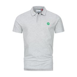 Kronstadt Poloshirt 'Imber' Herren Gr&ouml;&szlig;e S hellgrau / gr&uuml;n / wei&szlig;
