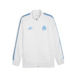 Puma Sportsweatjacke 'Olympique de Marseille King Anthem' Herren Gr&ouml;&szlig;e XXL blau / dunkelgrau / wei&szlig;